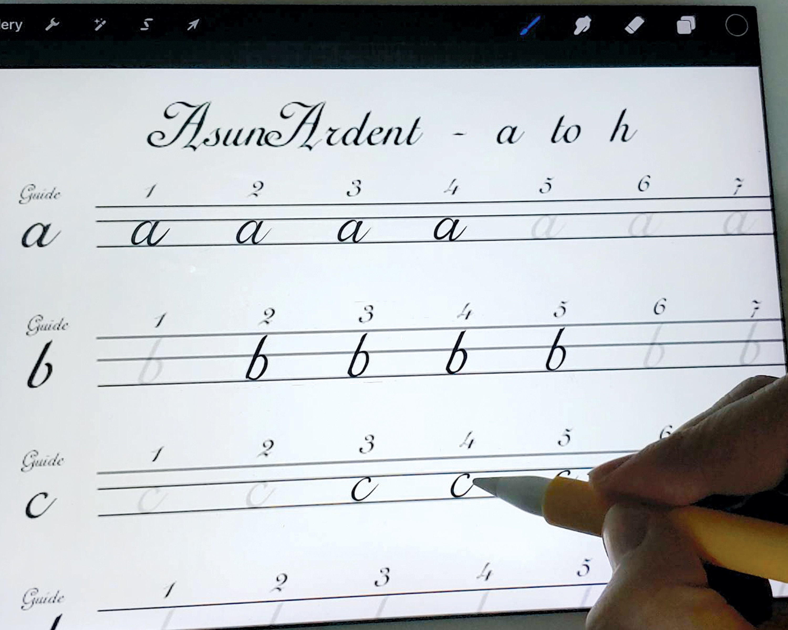 Copperplate Calligraphy Practice Template Printable Worksheet ...