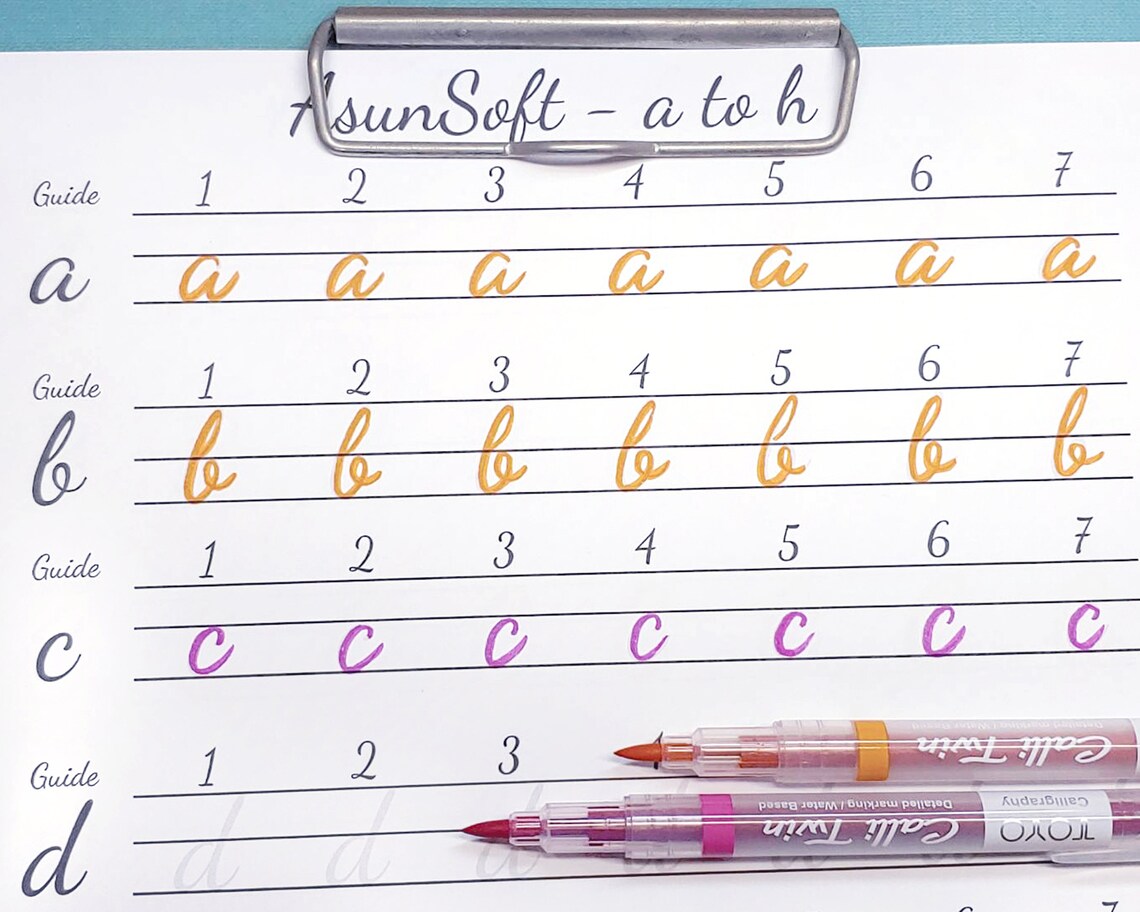 Neat Cursive Letter Practice Template for Girls, Cursive Writing Font ...
