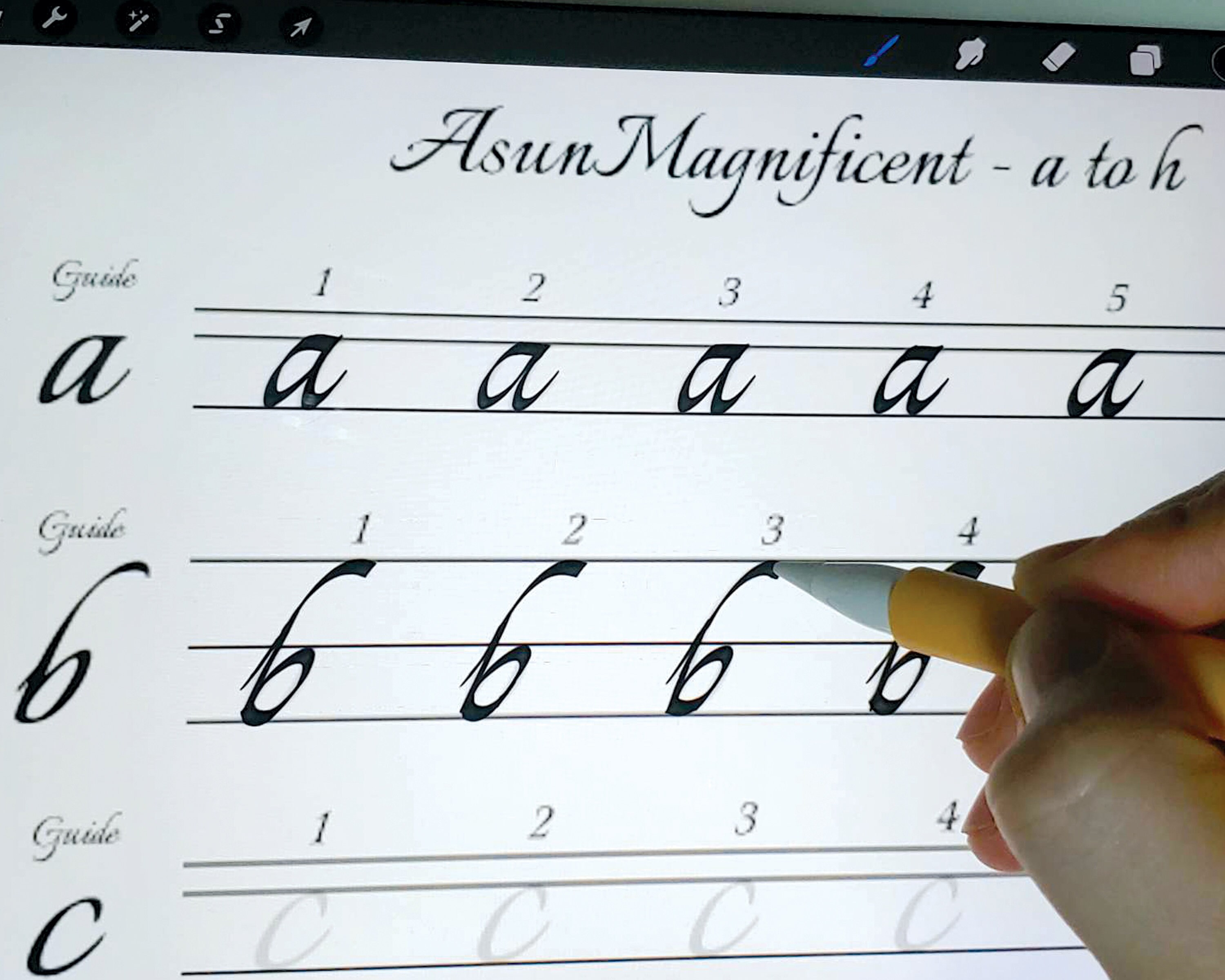 Italic Handwriting Self-learning Worksheet | How to Learn Italic ...