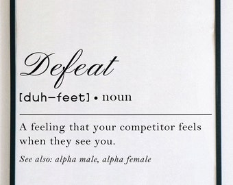 Defeat Wall Art - Etsy