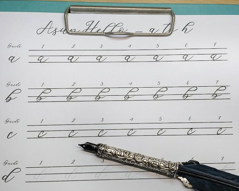 Brush Calligraphy Practice Sheets for Adult Cute Bouncy - Etsy