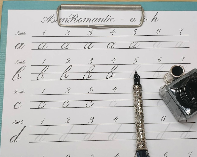 Printable Copperplate Calligraphy Tracing Paper Printable - Etsy