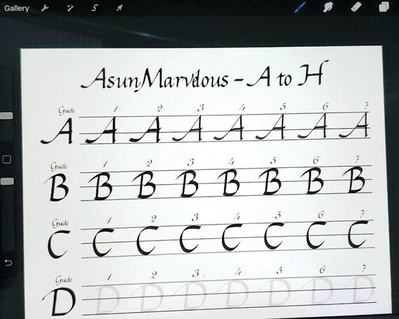 Classic Italic Alphabet Printables Italic Handwriting | Etsy