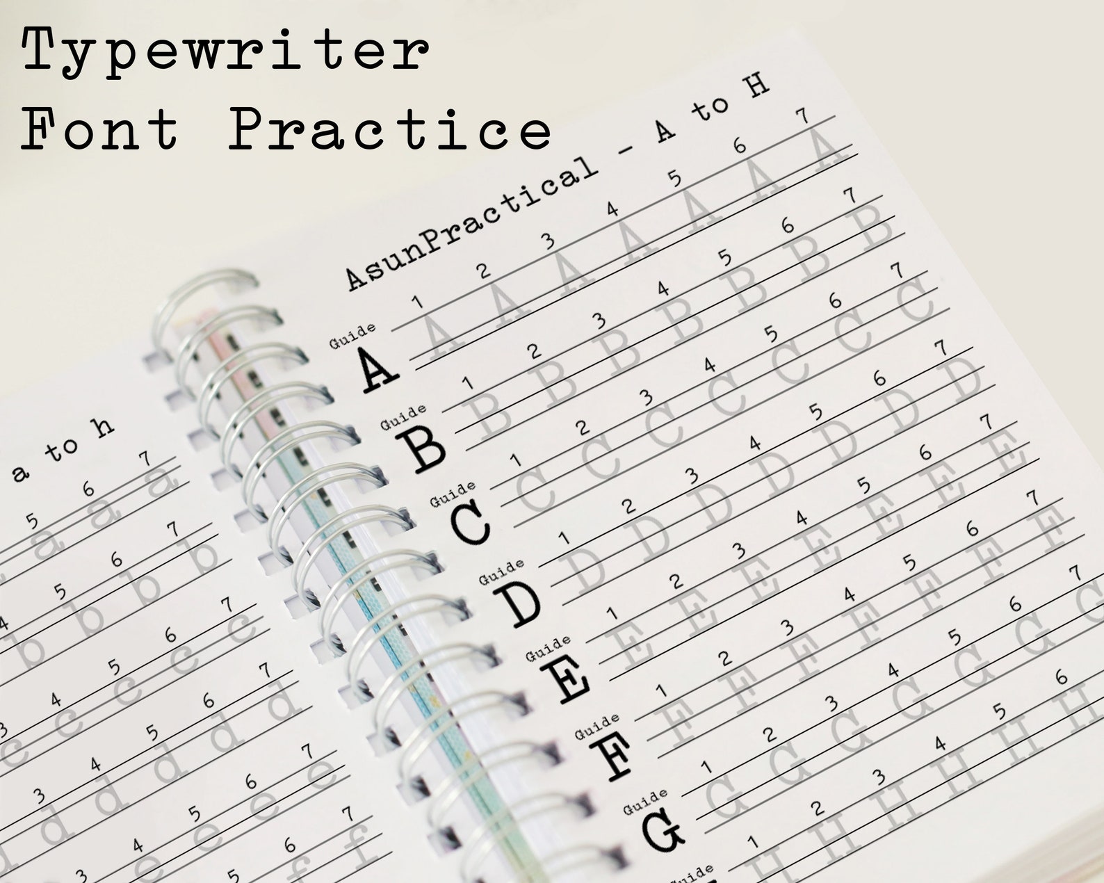 Typewriter Alphabet Printables for Handwriting Beginners | How to Write ...