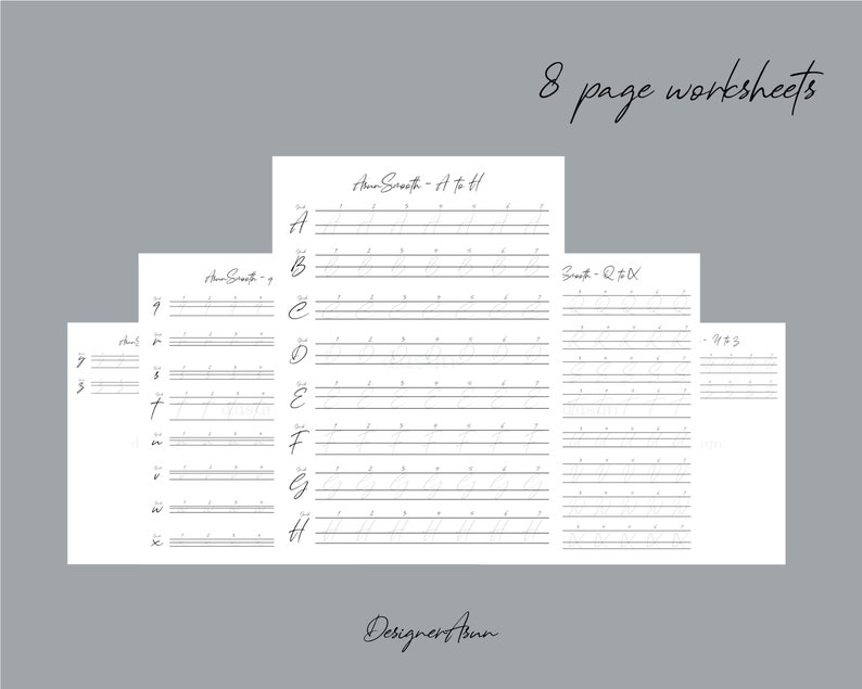 Smooth Autograph Tracing Workbook, Hand-drawn Signature Tutorial With ...