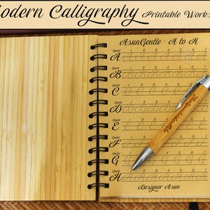 Modern Calligraphy Script Template Calligraphy Workbook For | Etsy