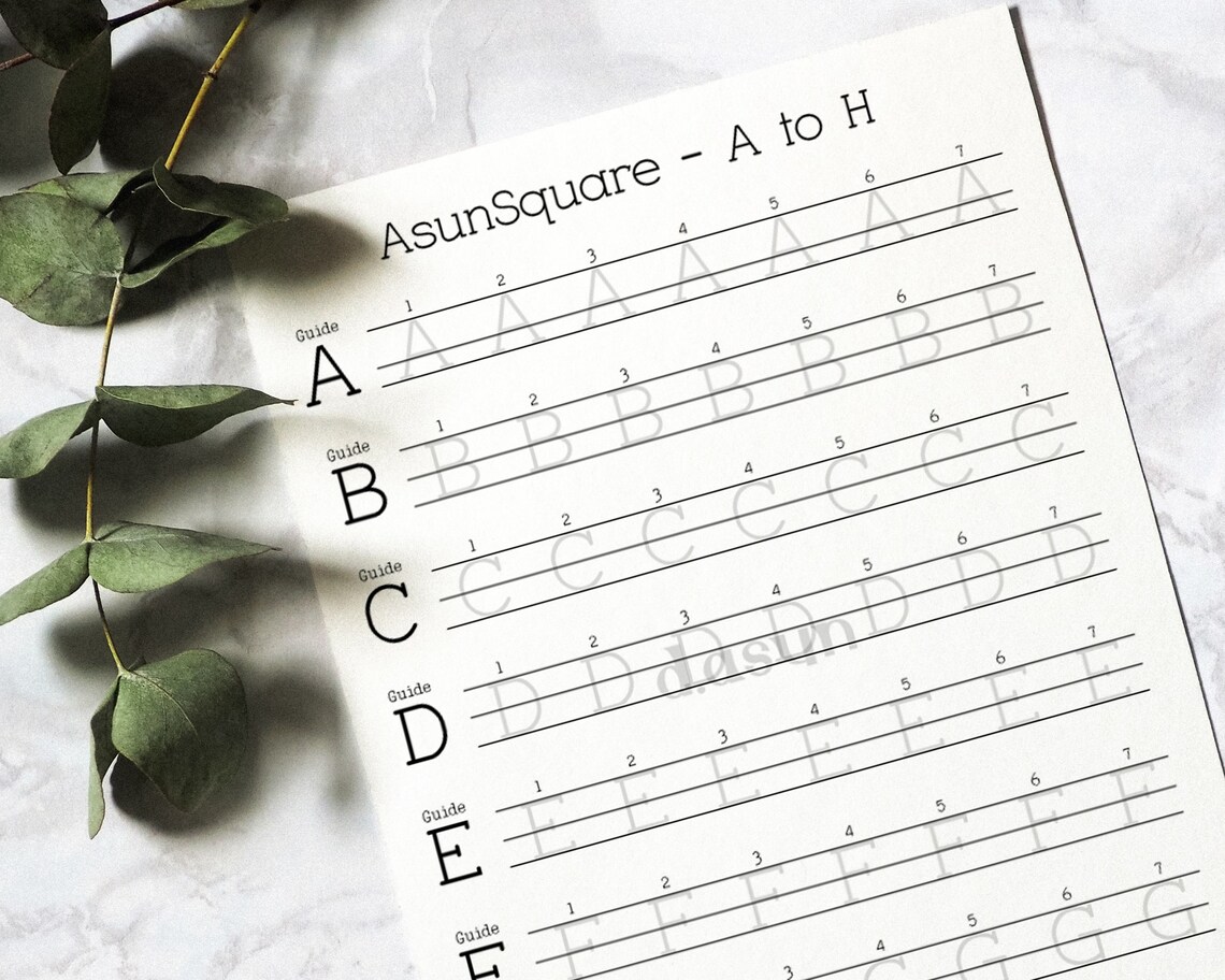 Typewriter Font Alphabet Template How to Improve Your - Etsy