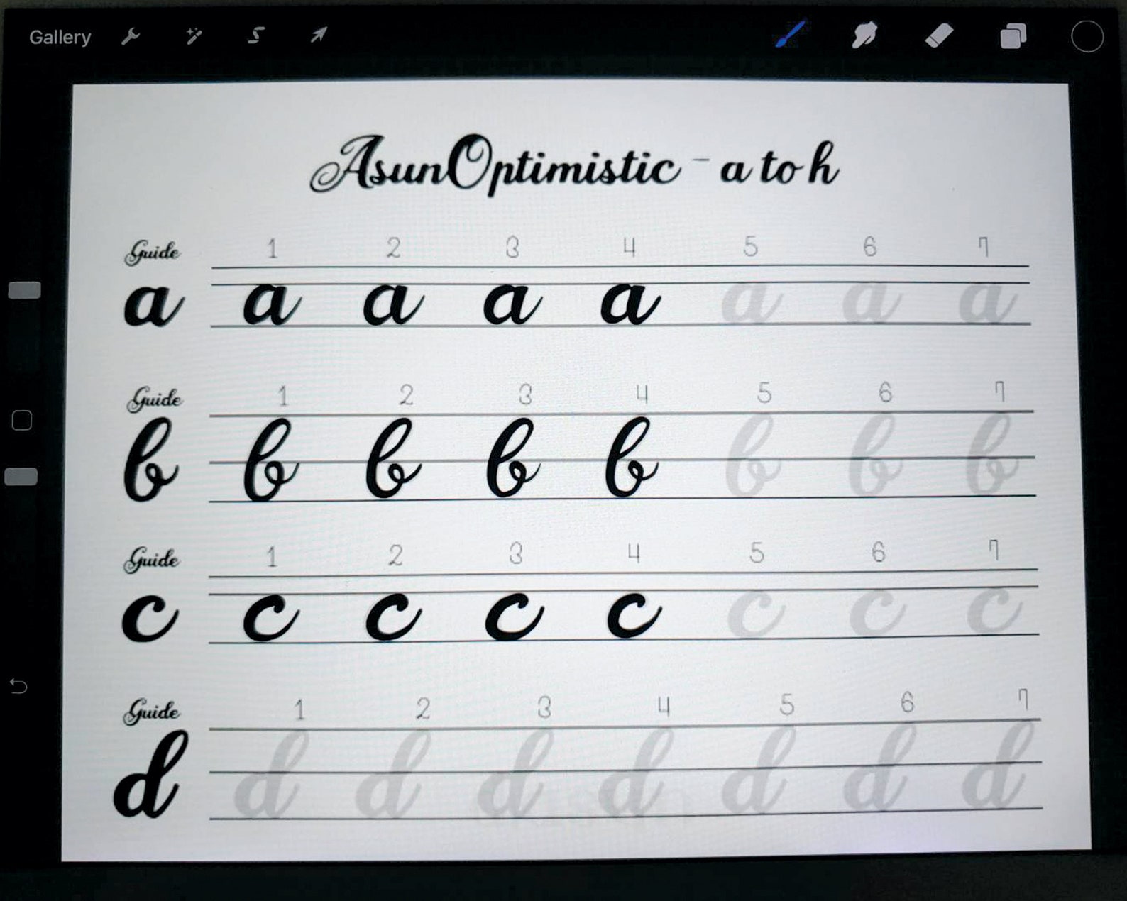 Brush Pen Lettering Alphabet Practice Sheet PDF | Brush Calligraphy ...