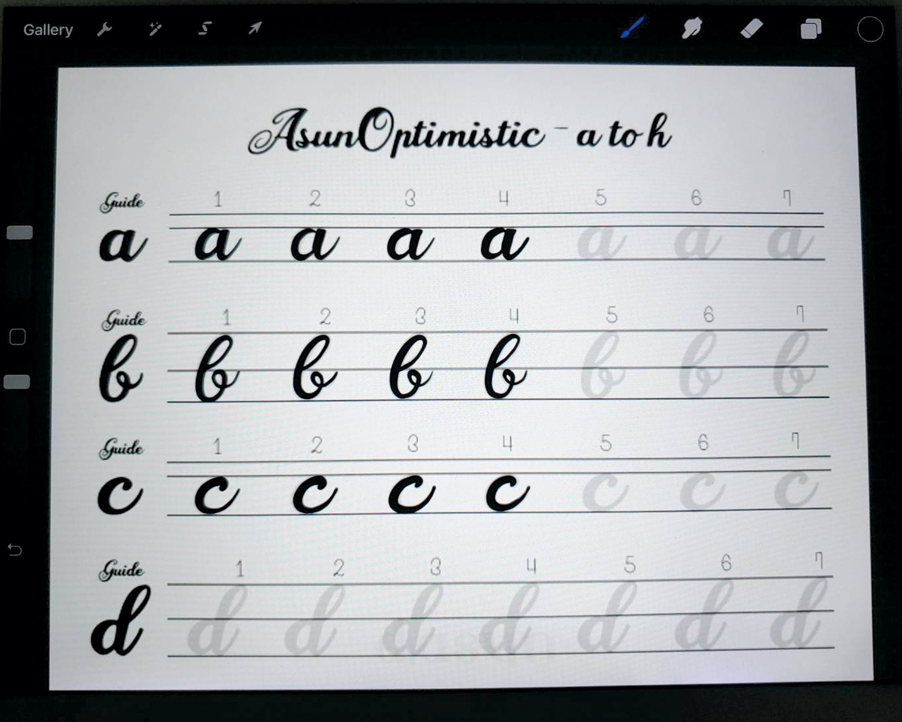 Brush Pen Lettering Alphabet Practice Sheet PDF | Brush Calligraphy ...