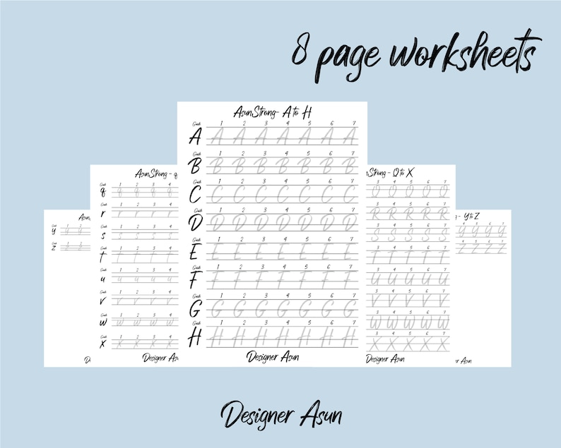 Manly & Rough Handwriting Style Template Handwriting Worksheet ...