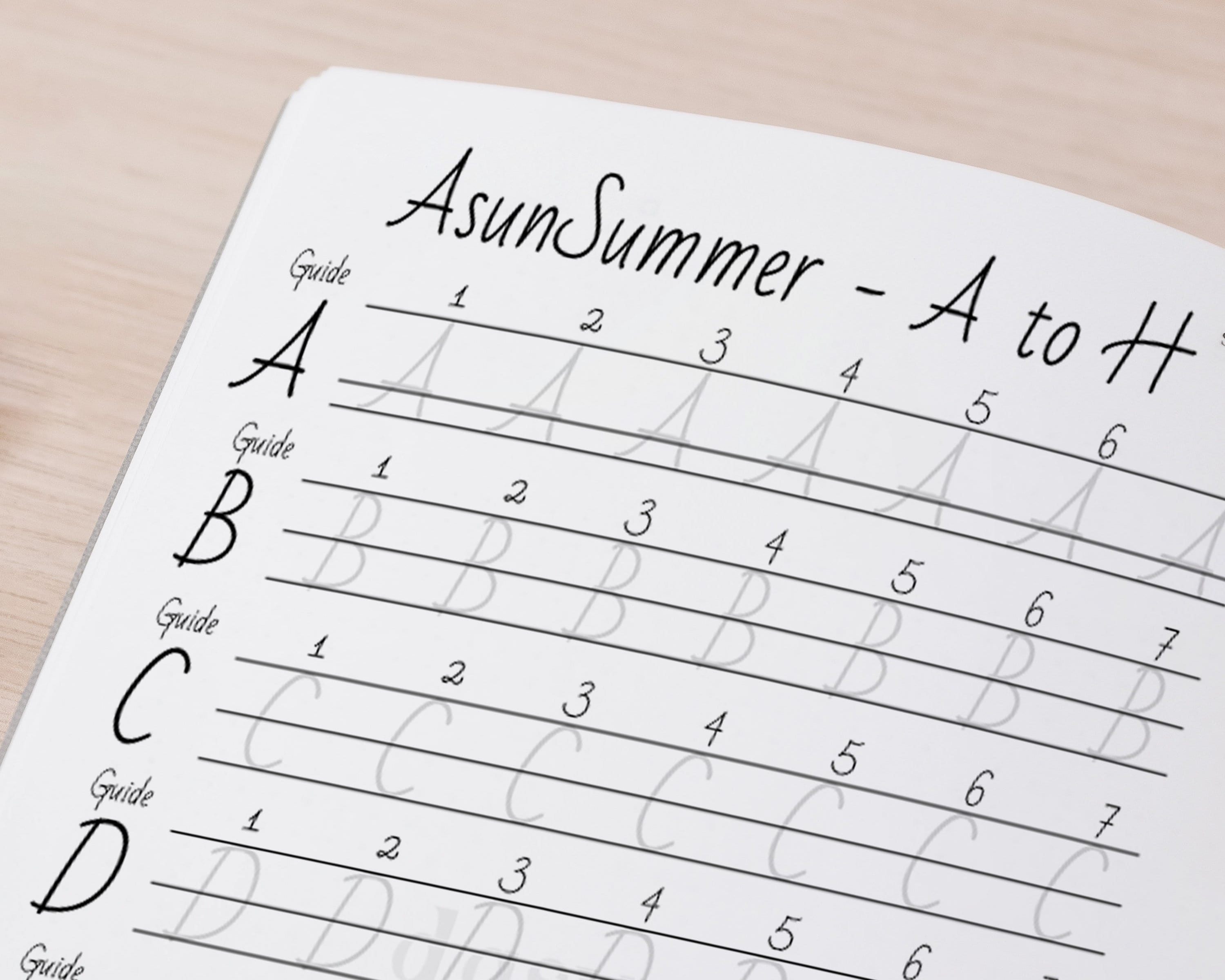 Cute and Friendly Handwriting Practice Sheet for Girls, Handwriting ...