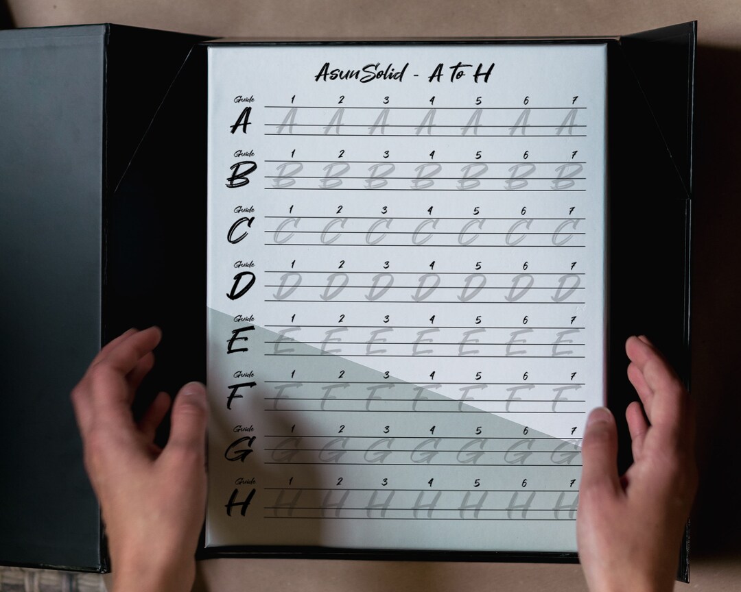 Modern Rough Script Worksheet Template | Rough Handwriting Practice ...