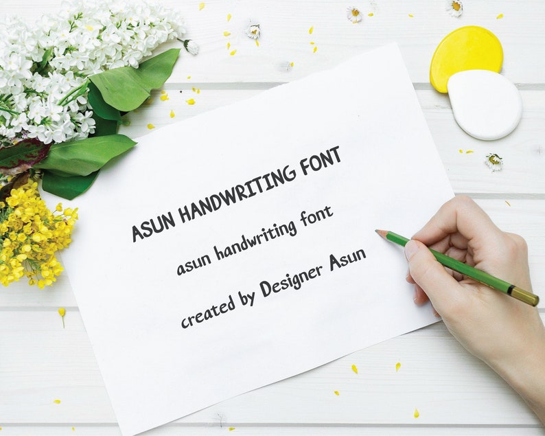 Cute Handwriting Font Worksheet PDF for Girls at Home, Artistic Hobby ...