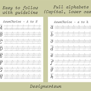 Italic Calligraphy Printable Worksheet, Italic Handwriting Template for ...