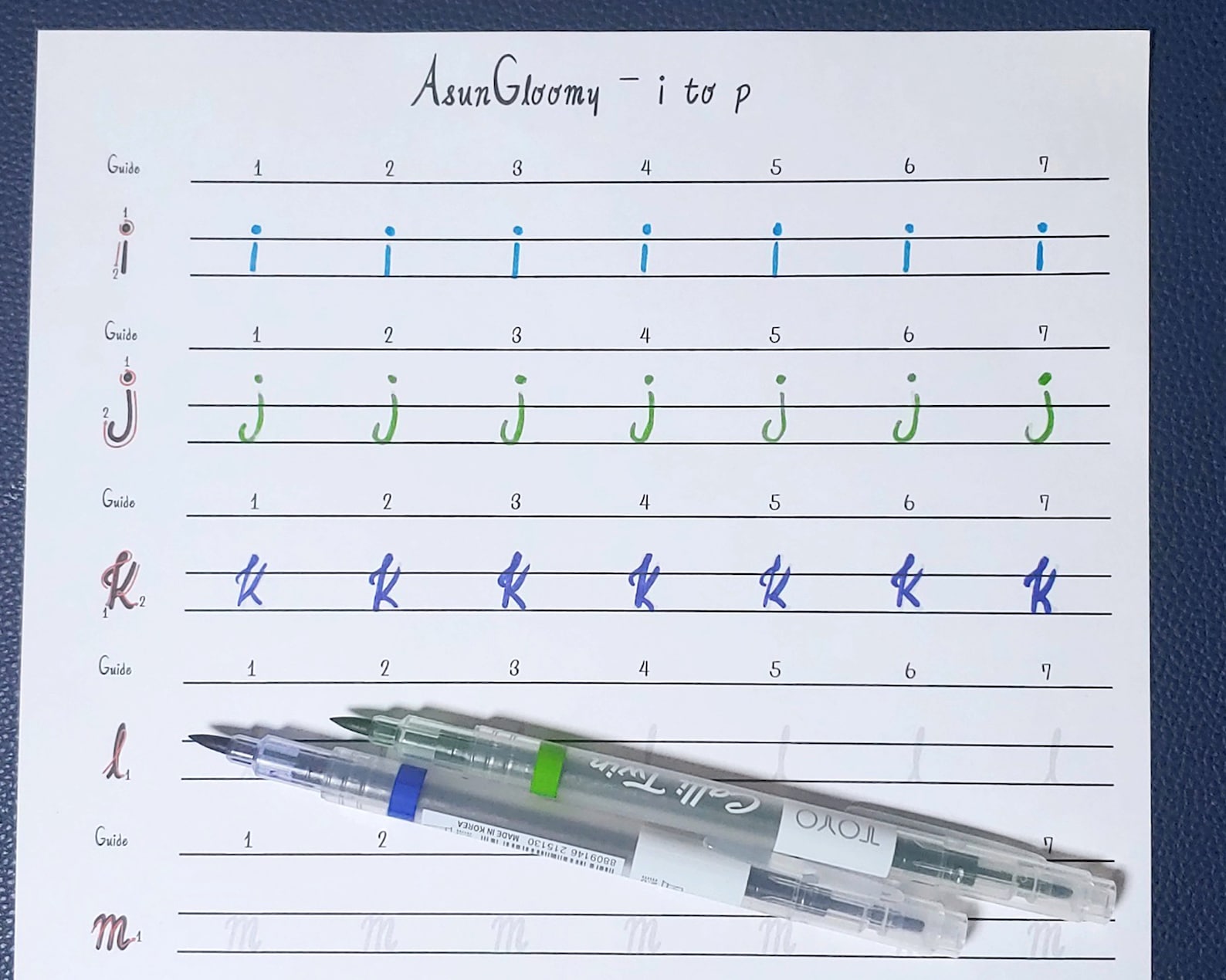 Brush Hand Lettering Worksheet PDF, Printable Brush Alphabet Tracing ...