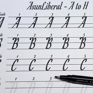 Printable Italic Calligraphy Template Worksheet | Italic Calligraphy ...