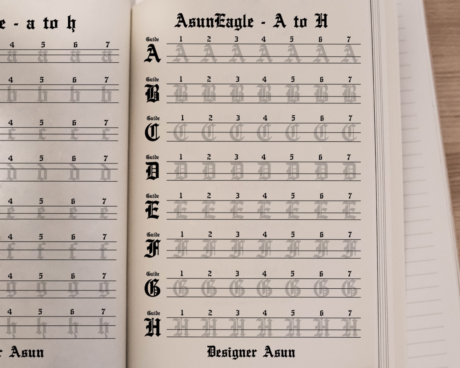 Blackletter Calligraphy Template | Calligraphy Practice Sheet for Adult ...