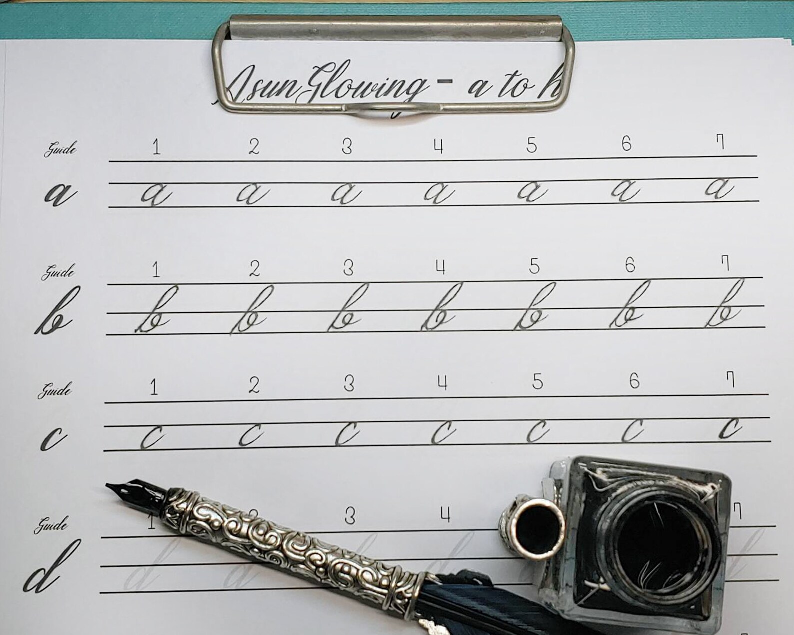 Copperplate Calligraphy Practice Sheet Calligraphy Workbook PDF Pointed ...