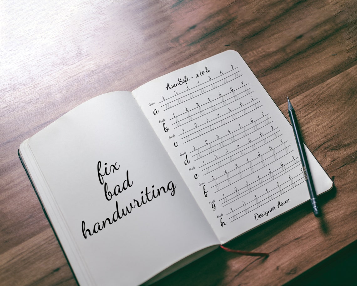 Neat Cursive Letter Practice Template for Girls, Cursive Writing Font ...