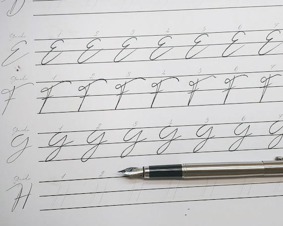 Printable Signature Calligraphy Worksheet Make My Own | Etsy