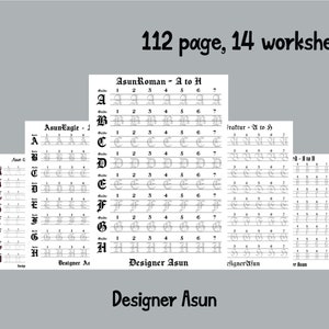 Entire Shop Gothic Calligraphy Template Bundle Pack Gothic | Etsy