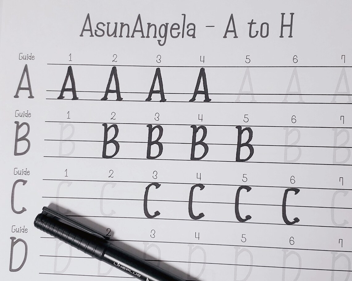 Cute Typewriter Font Practice Sheet PDF Typewriter Alphabet Writing ...