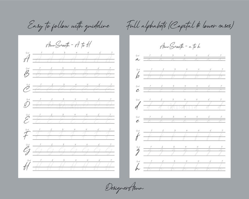 Smooth Autograph Tracing Workbook, Hand-drawn Signature Tutorial With ...