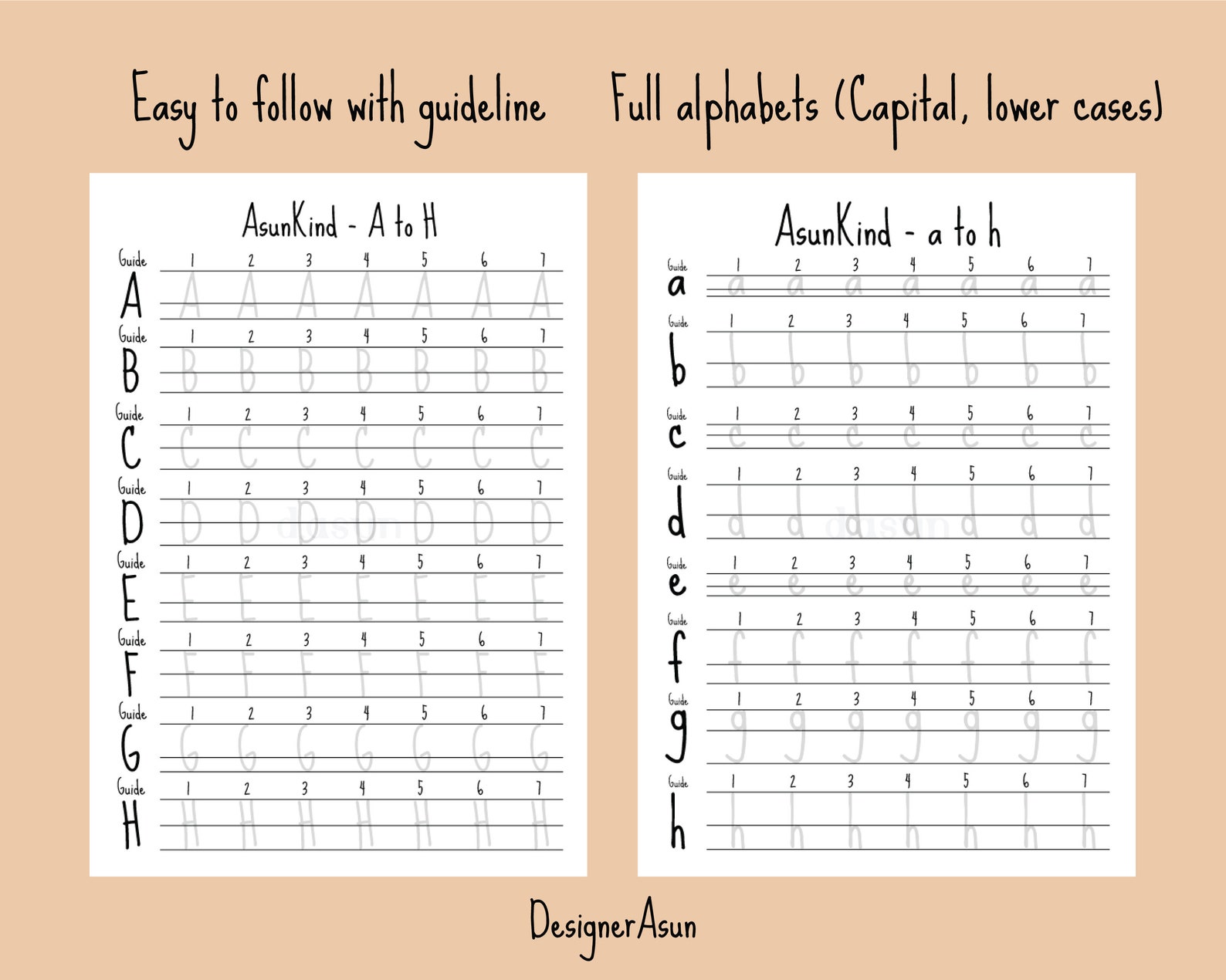 Cute Handwriting Paper for Penmanship Beginner, Handwriting Blank ...