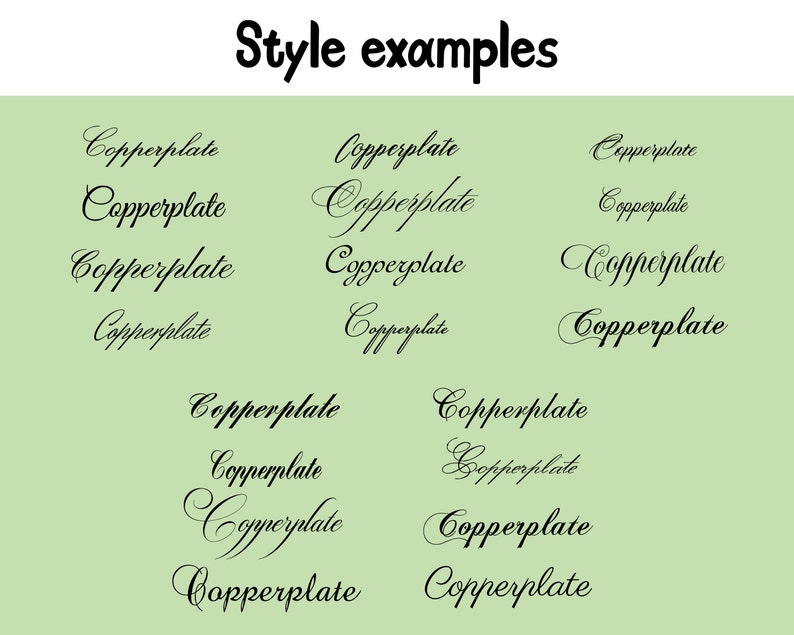 Copperplate Calligraphy Template Bundle Pack | Copperplate Calligraphy ...