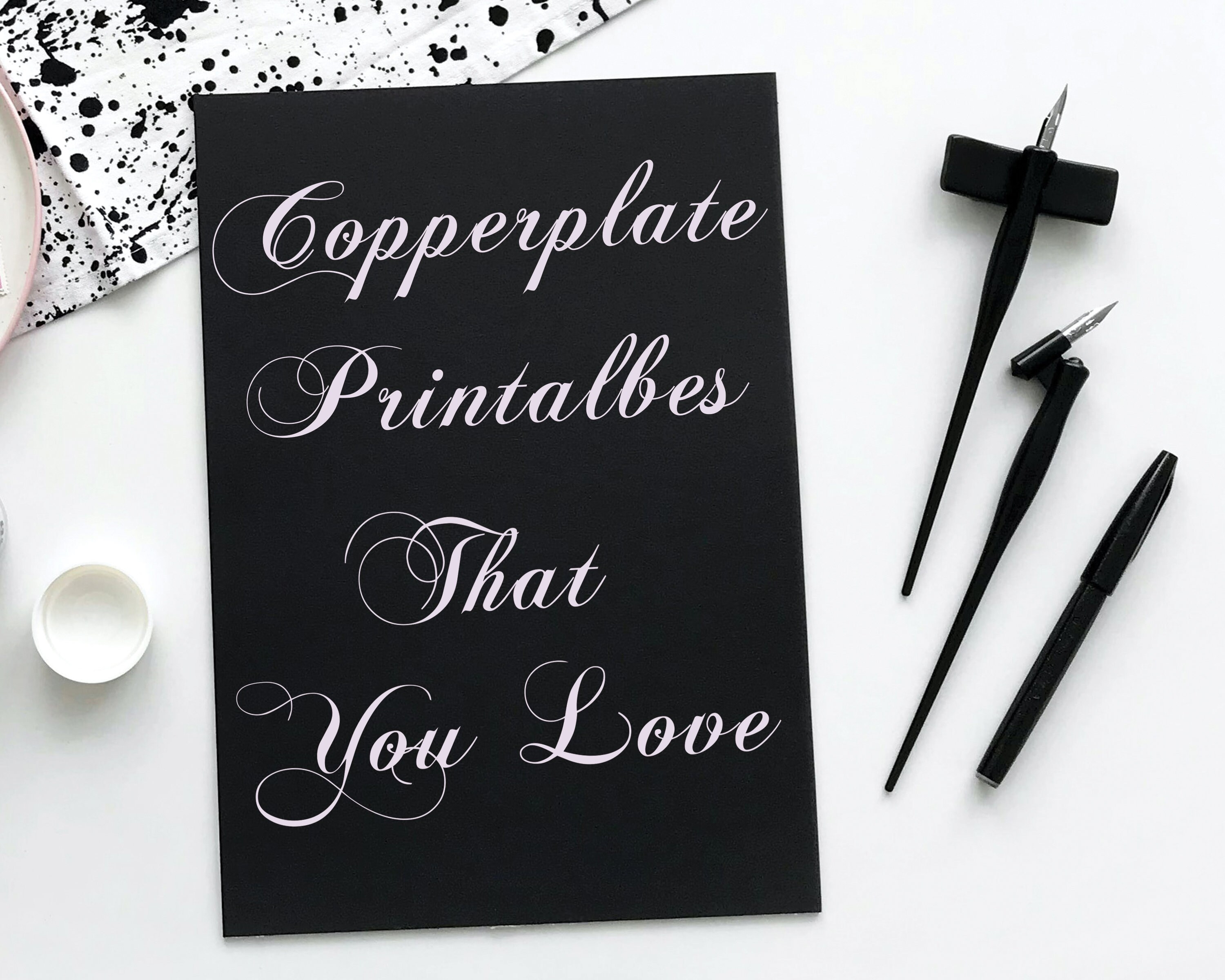 Fancy Copperplate Script Worksheet For Adult Copperplate | Etsy