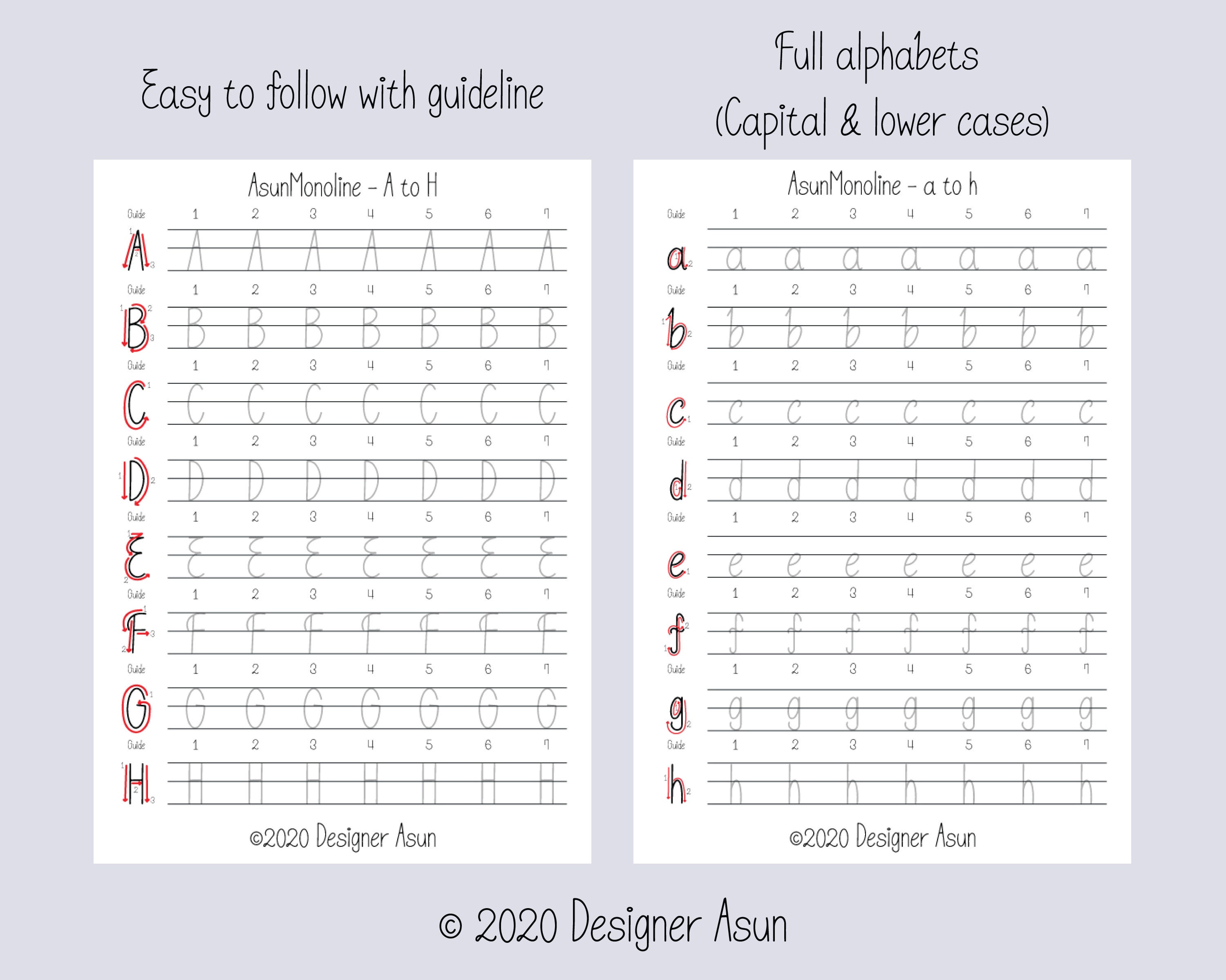 Printable Lettering Worksheet for Adult | Practice Neat Handwriting ...