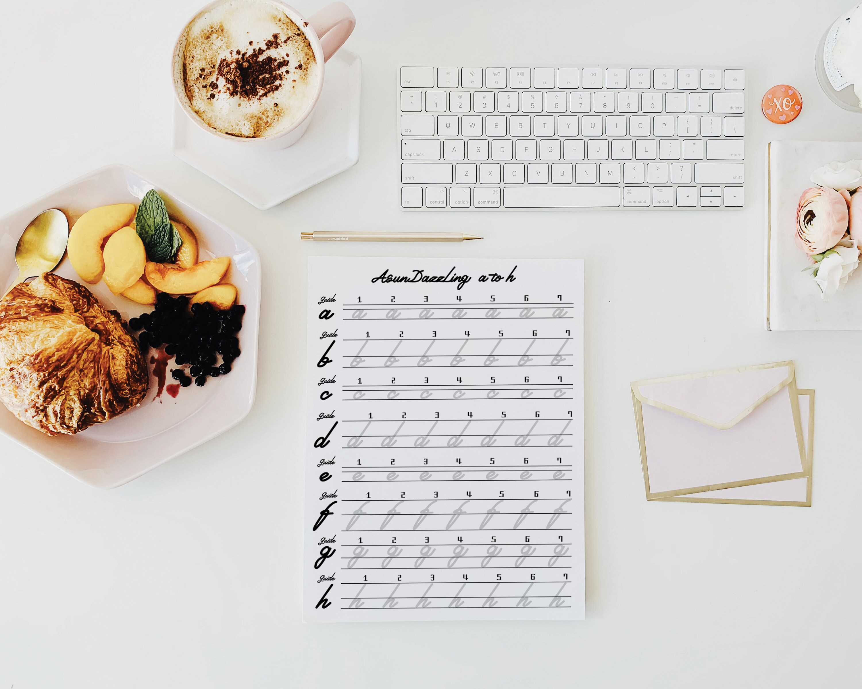 DIY Cursive Handwriting Printable for Adult Cursive Writing Self ...