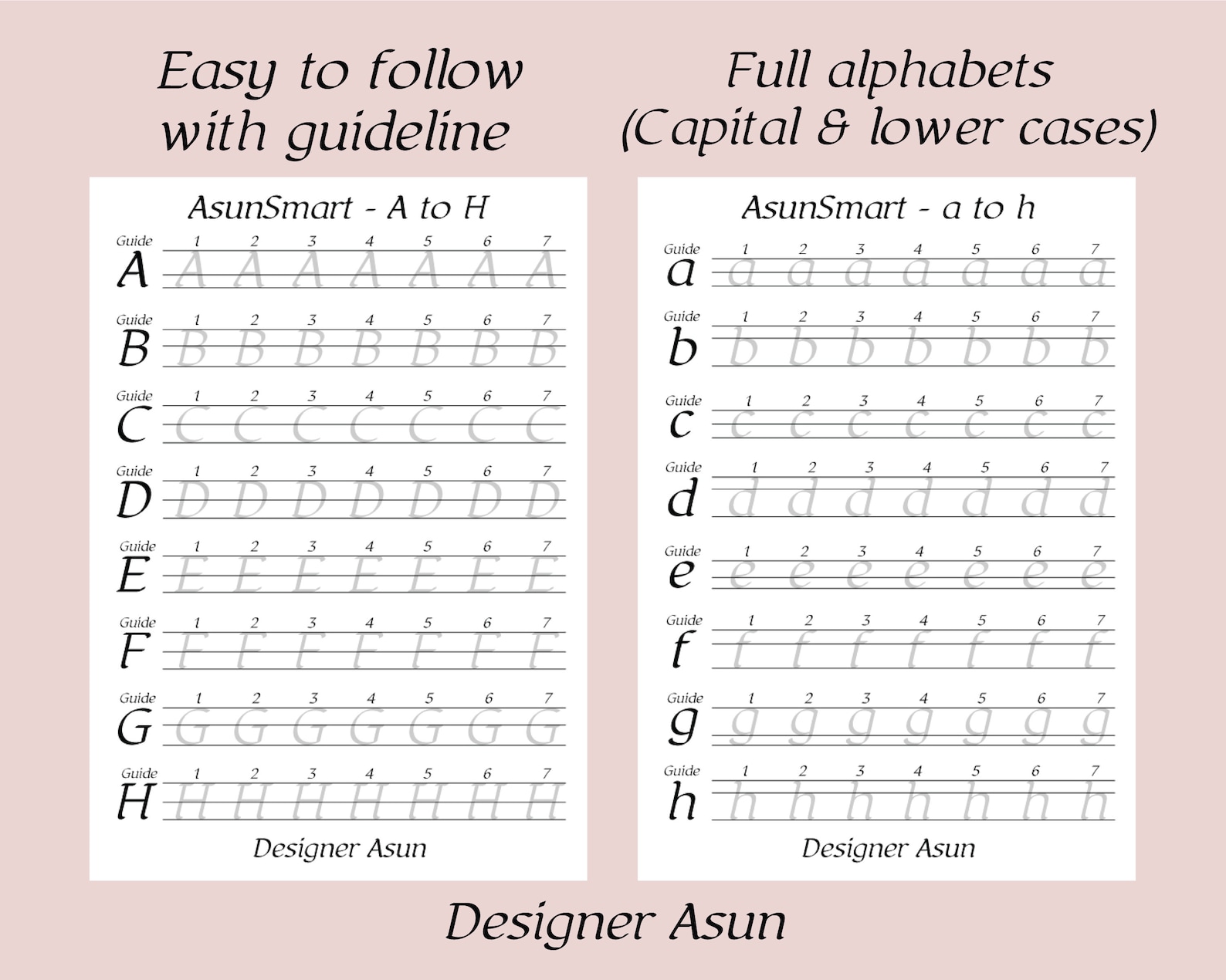 Italic Calligraphy Template Worksheet Italic Script Font Practice Sheet ...