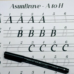 Printable Italic Alphabet Template For Adult Italic | Etsy