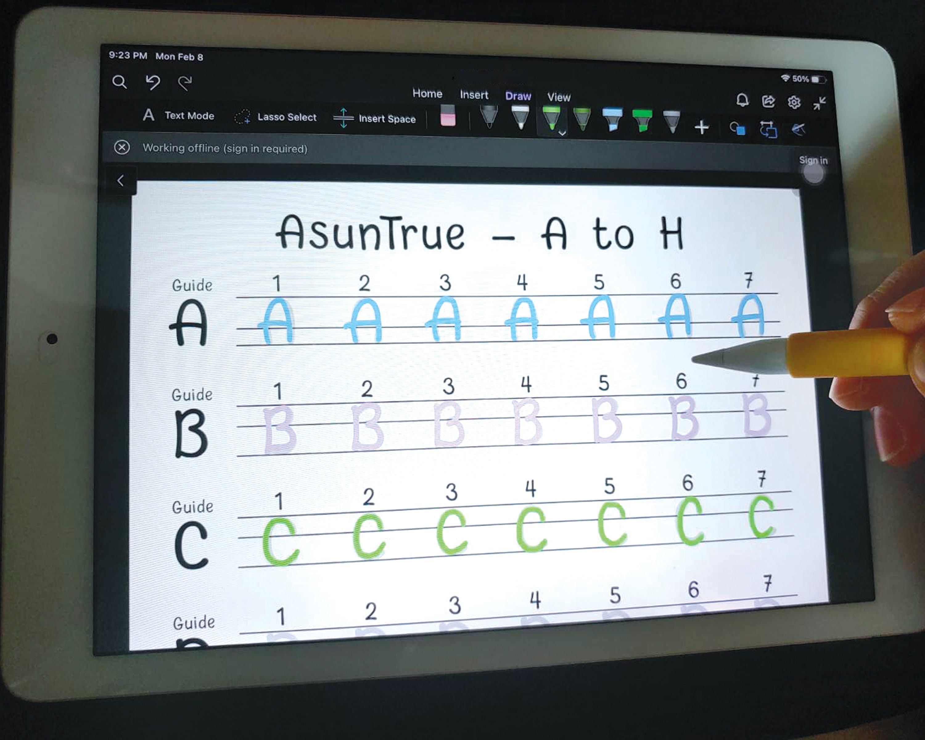 Nice Handwriting Template You Can Do at Home Pretty - Etsy