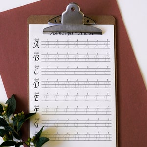 Italic Calligraphy Practice Sheet for Pointed Pen Lover, Italic ...