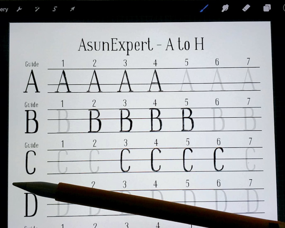 Typewriter Handwriting Printable Worksheet for Beginner, A to Z ...