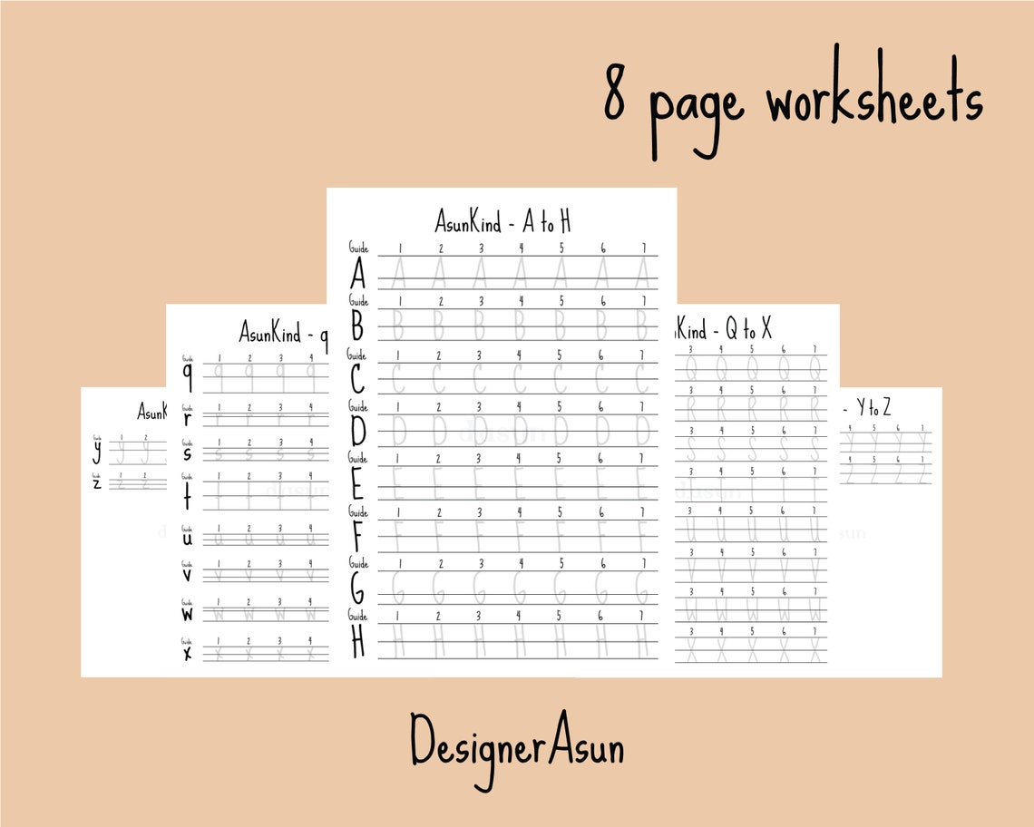 Cute Handwriting Paper for Penmanship Beginner, Handwriting Blank ...