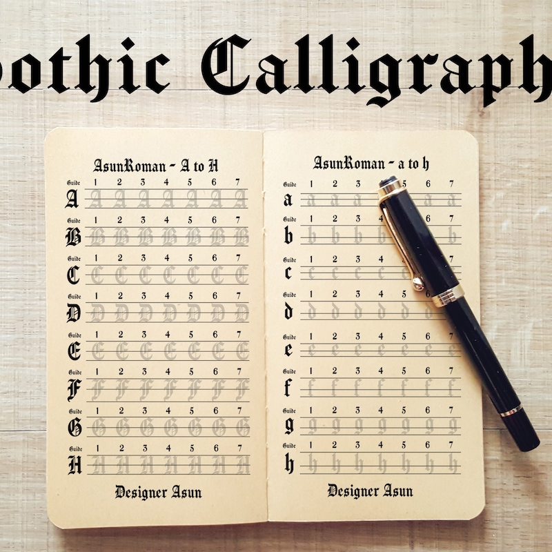 Gothic Pdf Lettering - Etsy