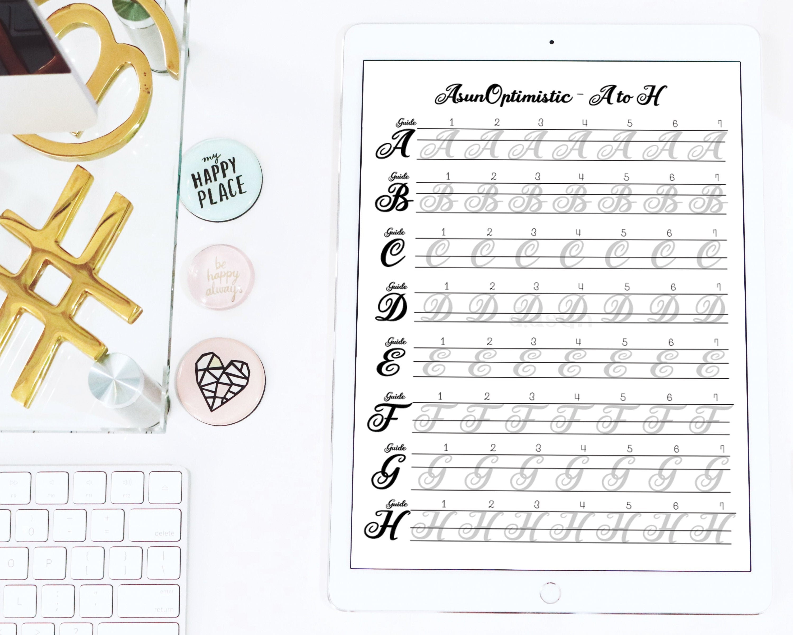 Brush Pen Lettering Alphabet Practice Sheet PDF Brush Calligraphy ...