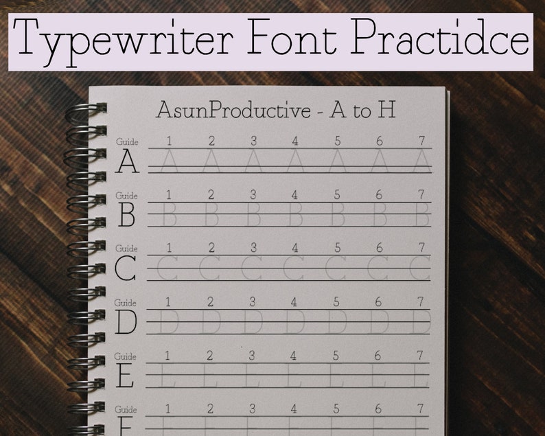 How to Write Like A Pro Typewriter | Typewriter Handwriting Worksheet ...