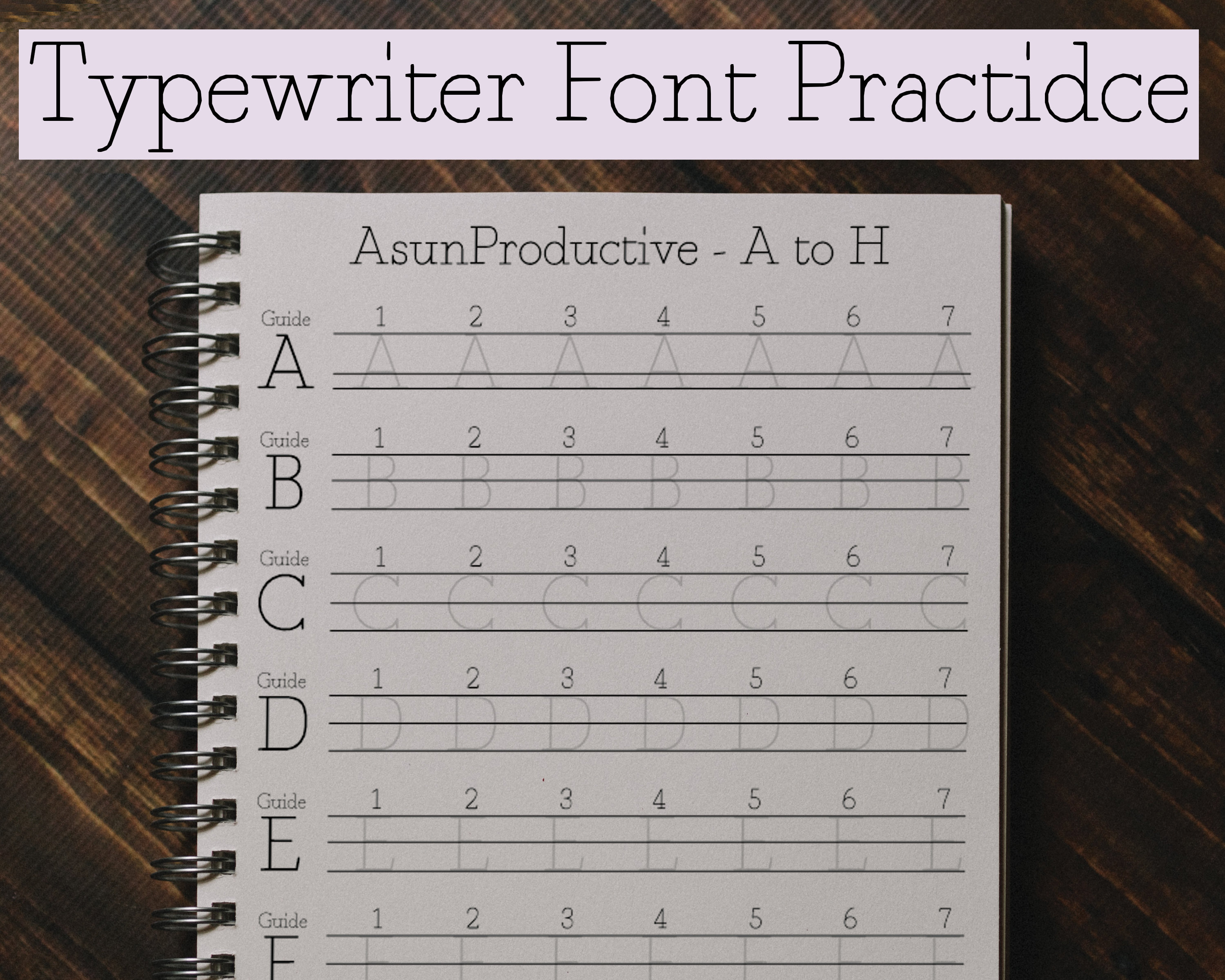How to Write Like A Pro Typewriter | Typewriter Handwriting Worksheet ...