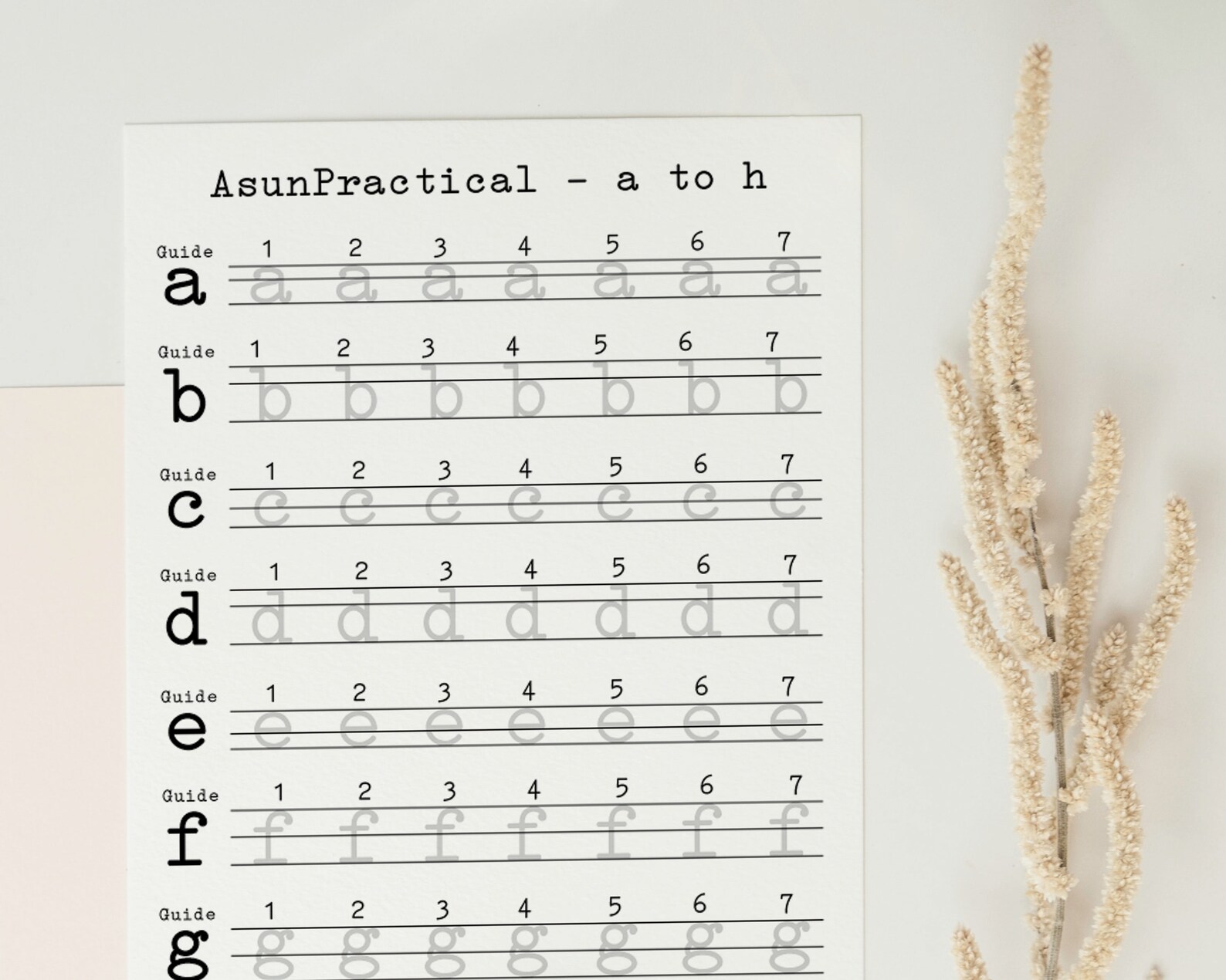 Typewriter Alphabet Printables for Handwriting Beginners | How to Write ...