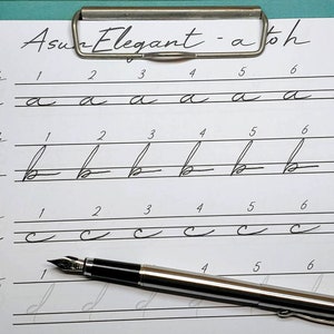 Signature Handwriting Printable Worksheet for Beginners, Signature Font ...