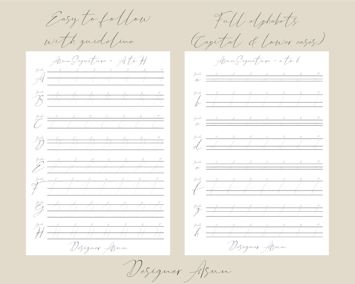 Printable Signature Calligraphy Worksheet | Make My Own Signature ...
