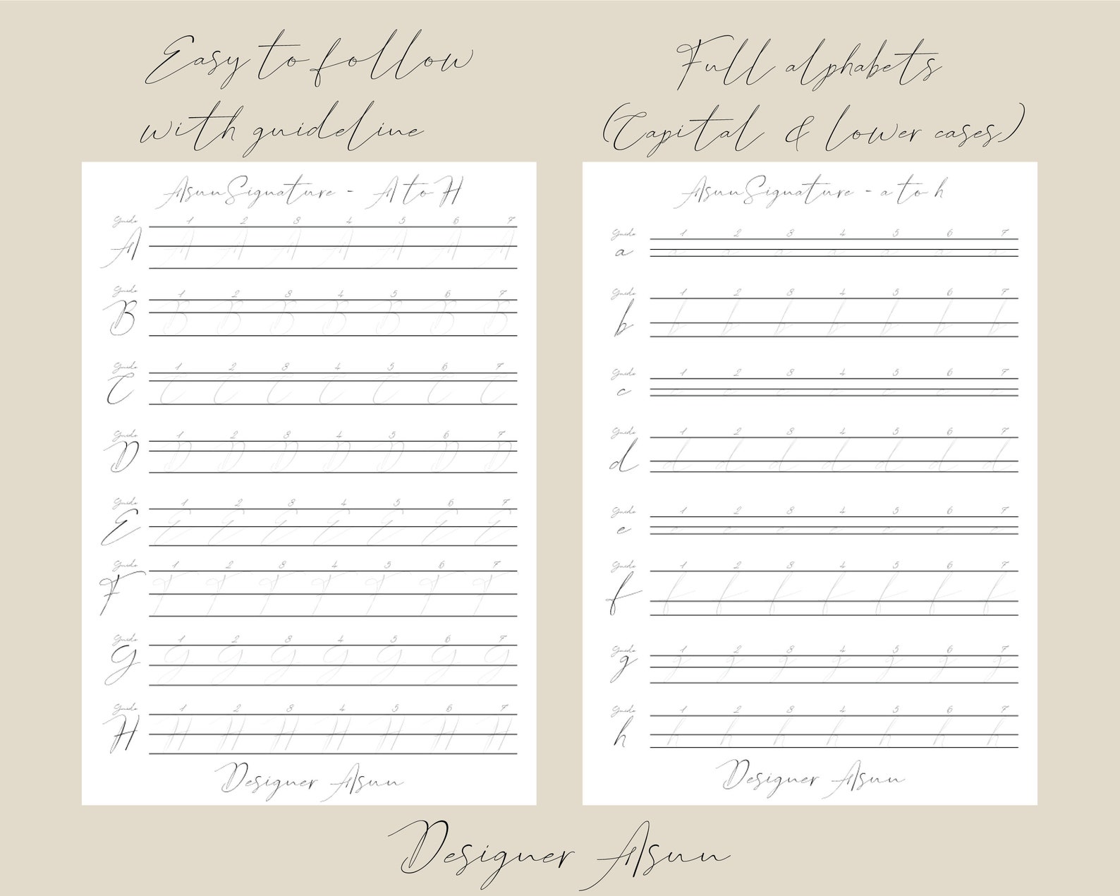 Printable Signature Calligraphy Worksheet Make My Own Signature ...