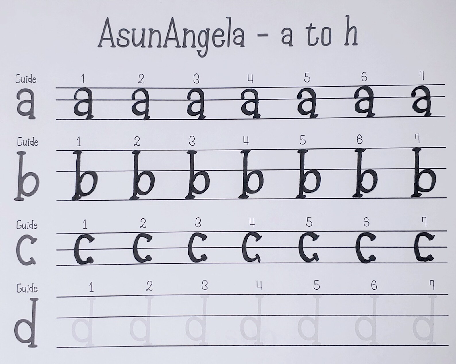 Cute Typewriter Font Practice Sheet PDF | Typewriter Alphabet Writing ...