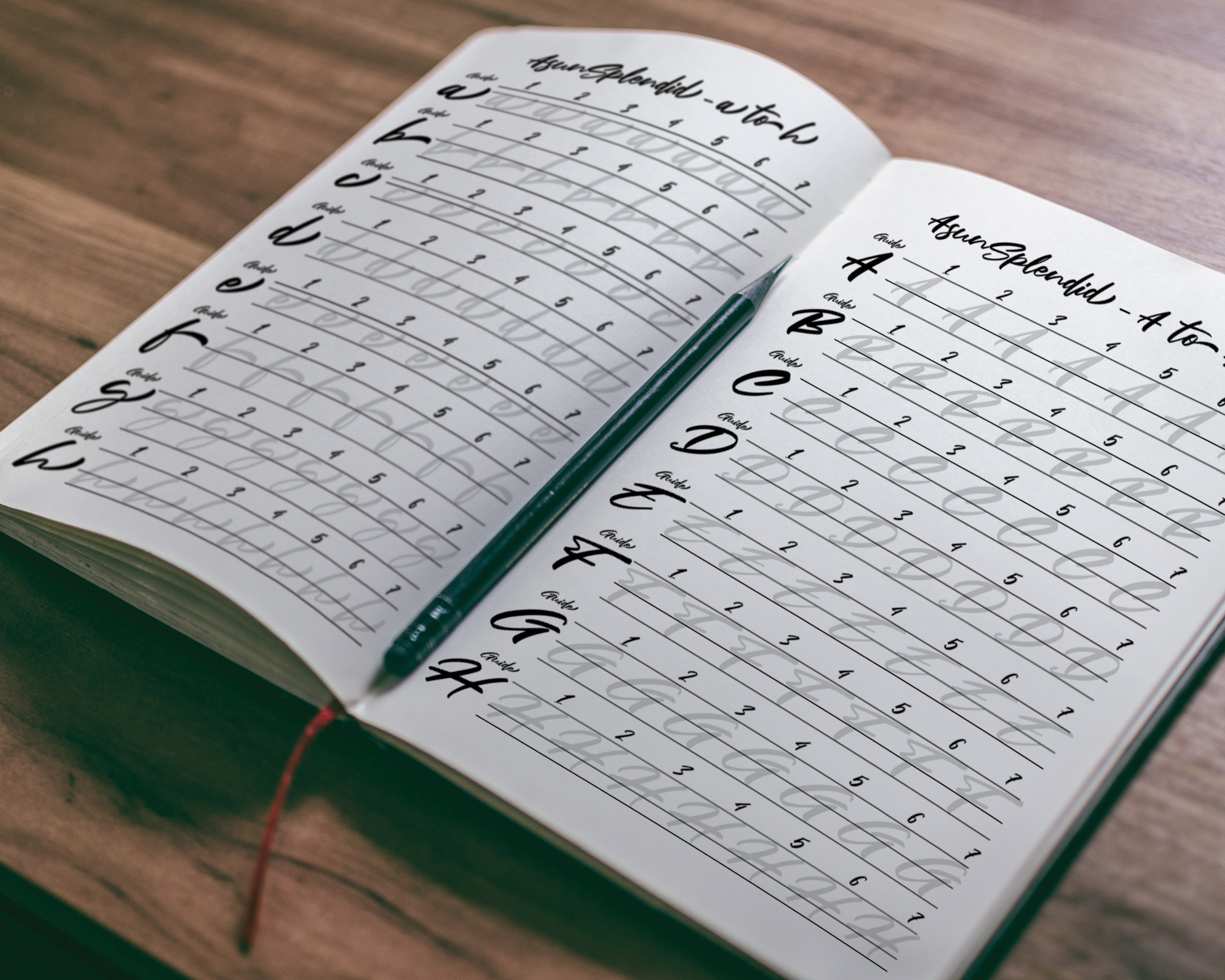 Rough Bold Handwriting Worksheet Printable | Masculine Font Practice ...