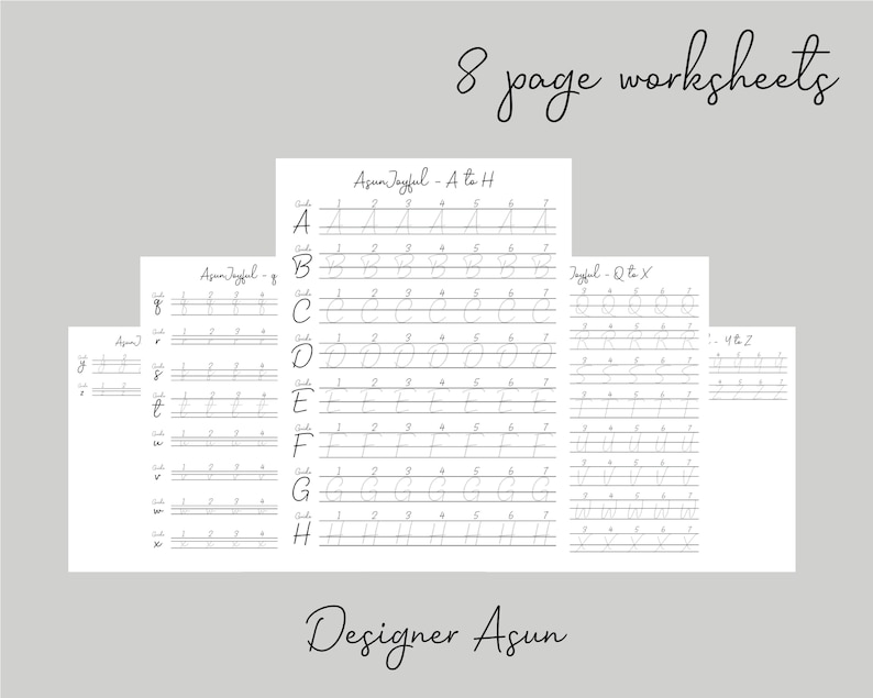 Handwriting Alphabet Template for Handwriting Improvement Writing Fonts ...