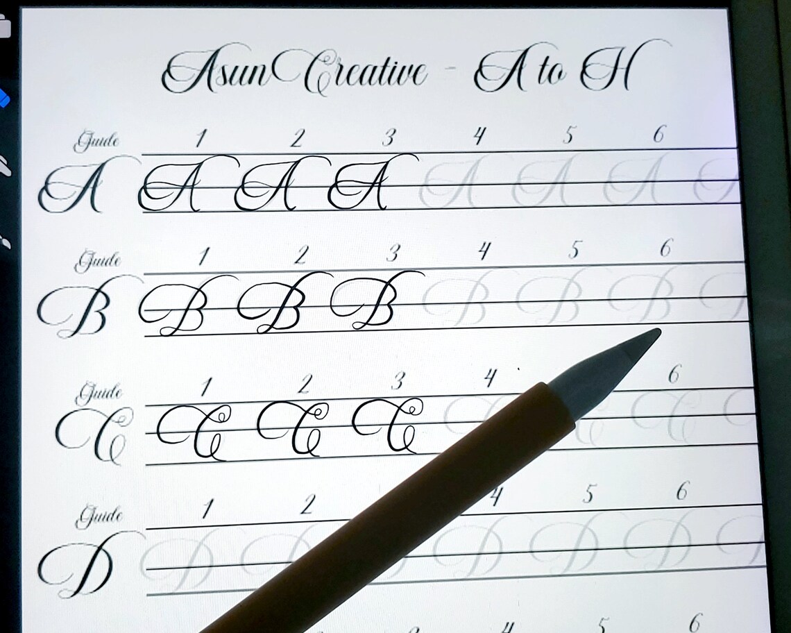 Creative Copperplate Printables for Adult Copperplate Alphabet Practice ...